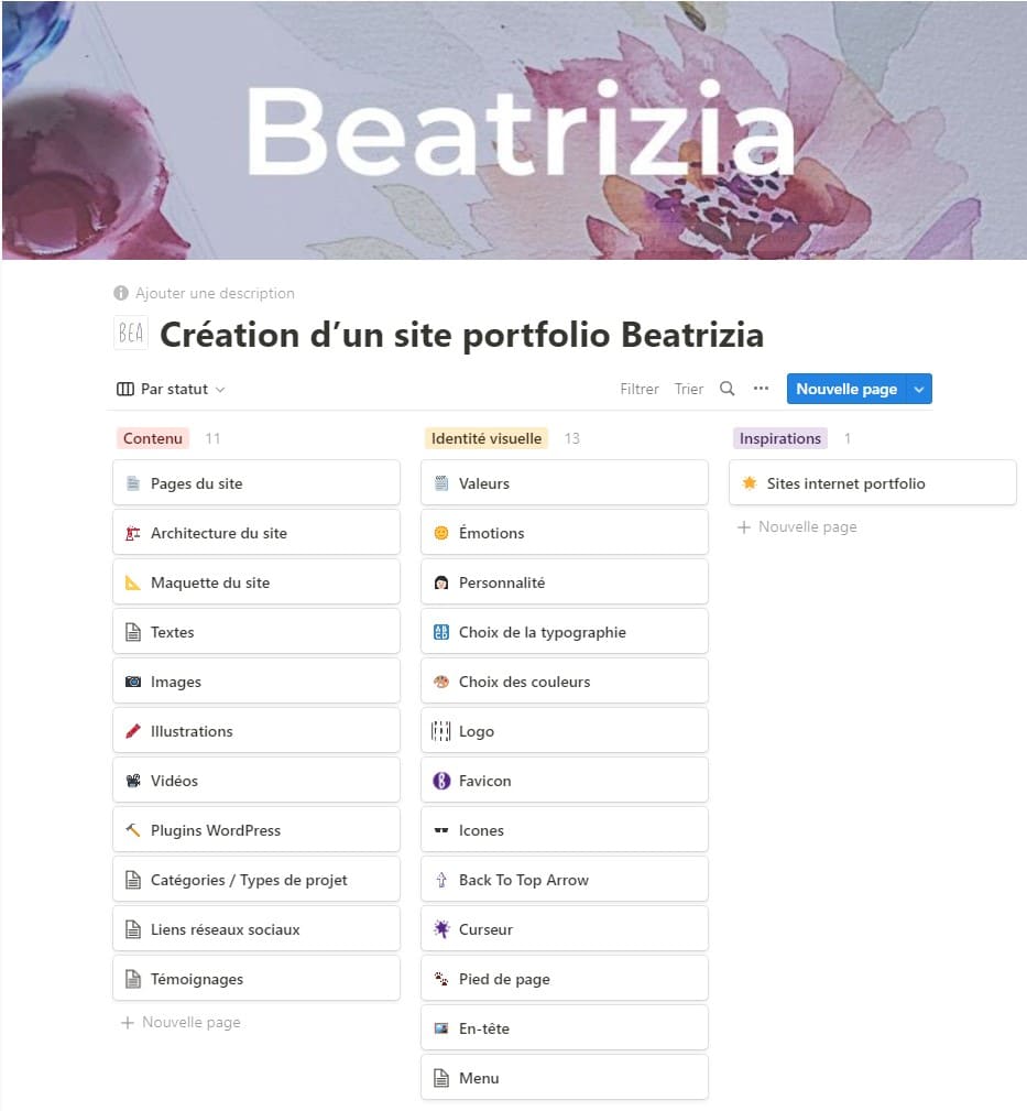Un site portfolio dynamique à l'image de Beatriz ! - Lise Mazé