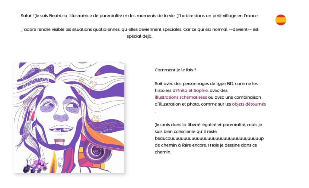 Un site portfolio dynamique à l'image de Beatriz ! - Lise Mazé